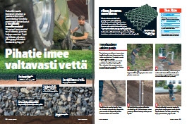 Vettä imevä vihreä pihatie | teeitse.com