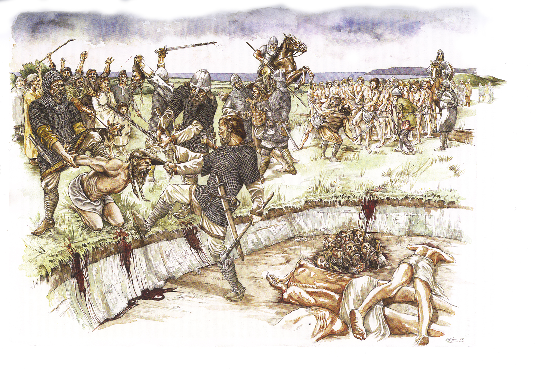 Mystisk massegrav fylt med vikinger ble funnet i England | historienet.no