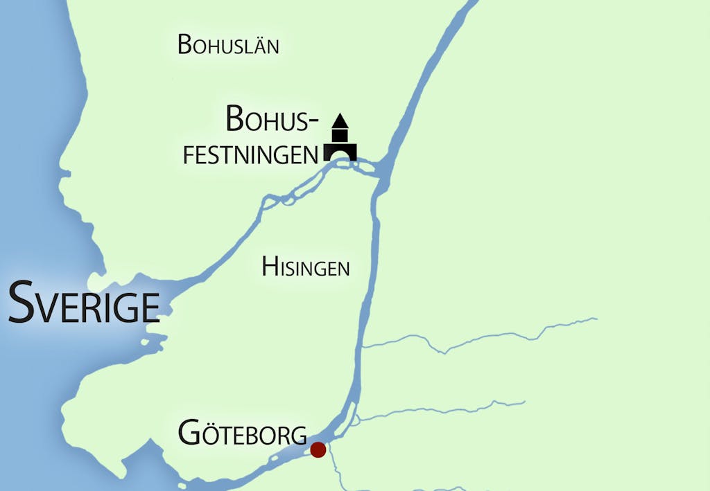 Bohus festning skutt i grus | historienet.no