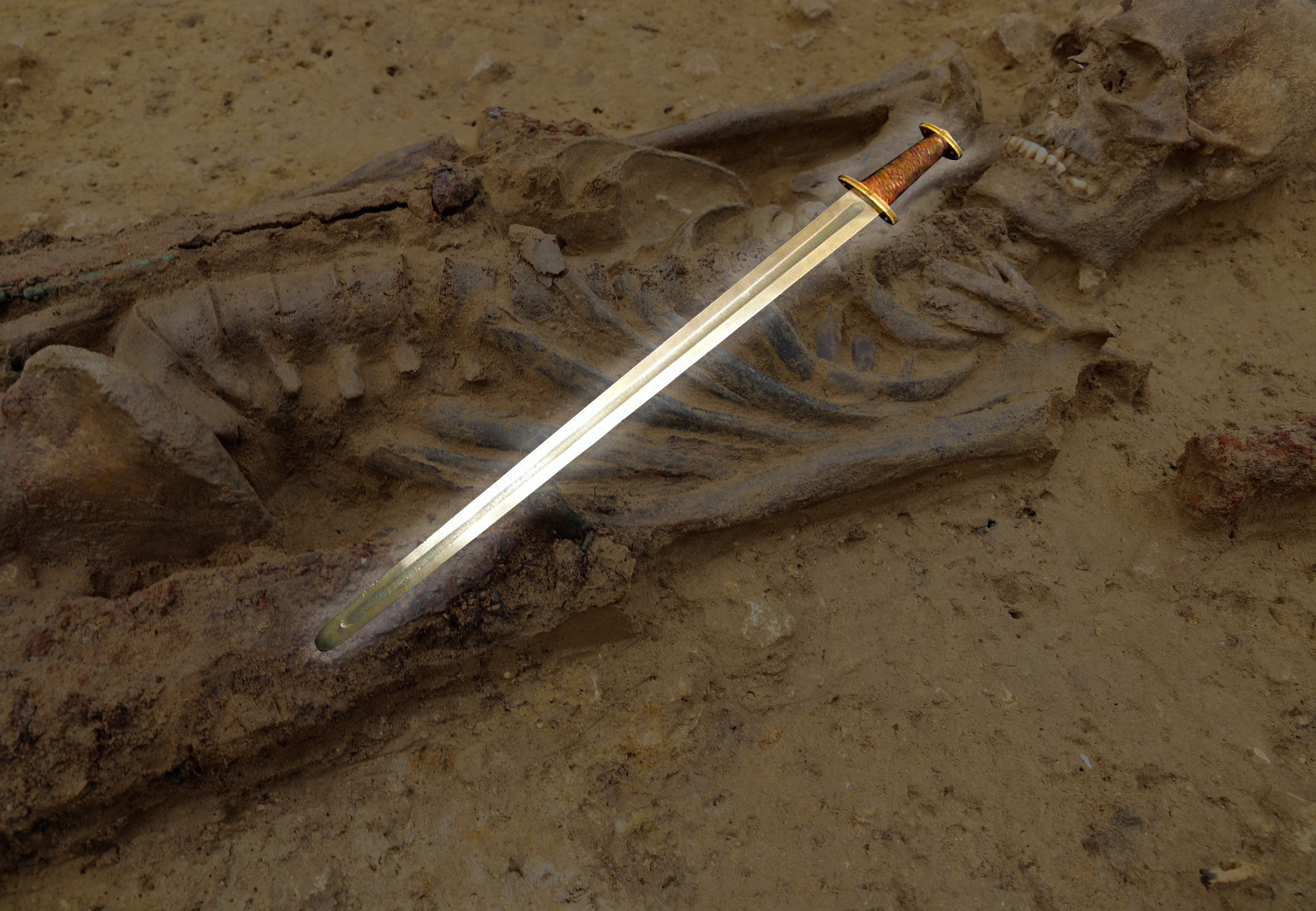 Zeldzame wapenvondst: Onaangeroerd graf van strijder ontdekt ...