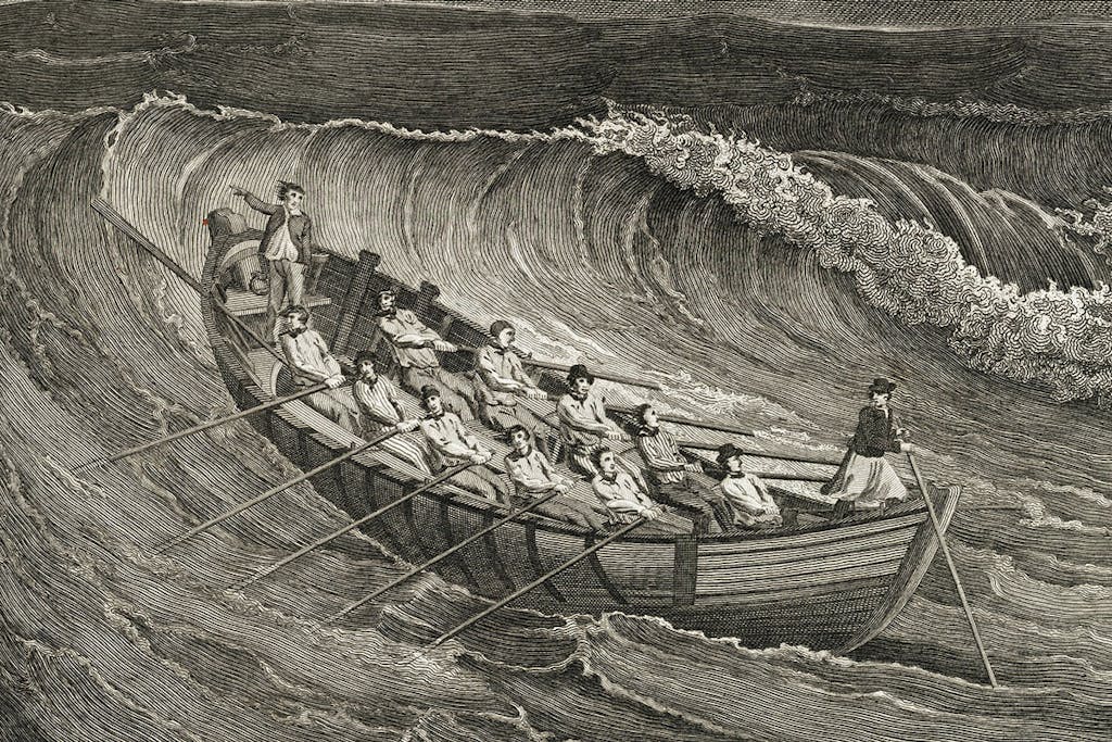 Vrijwilligers redden zeelieden van de verdrinking | historianet.nl