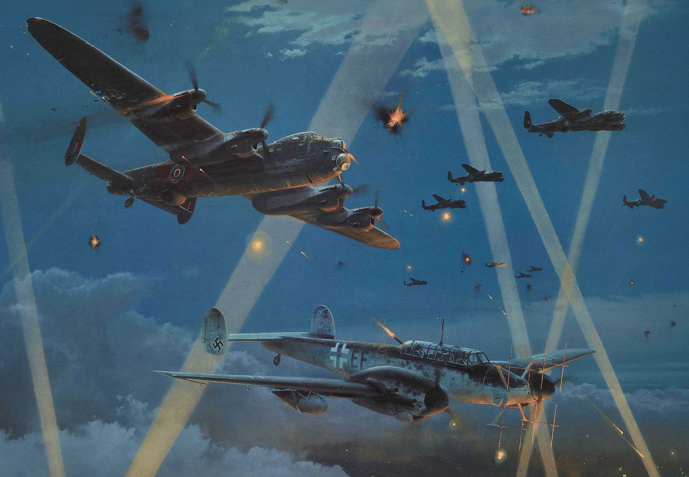 Tyske piloter jagtede bombefly i mørket | historienet.dk