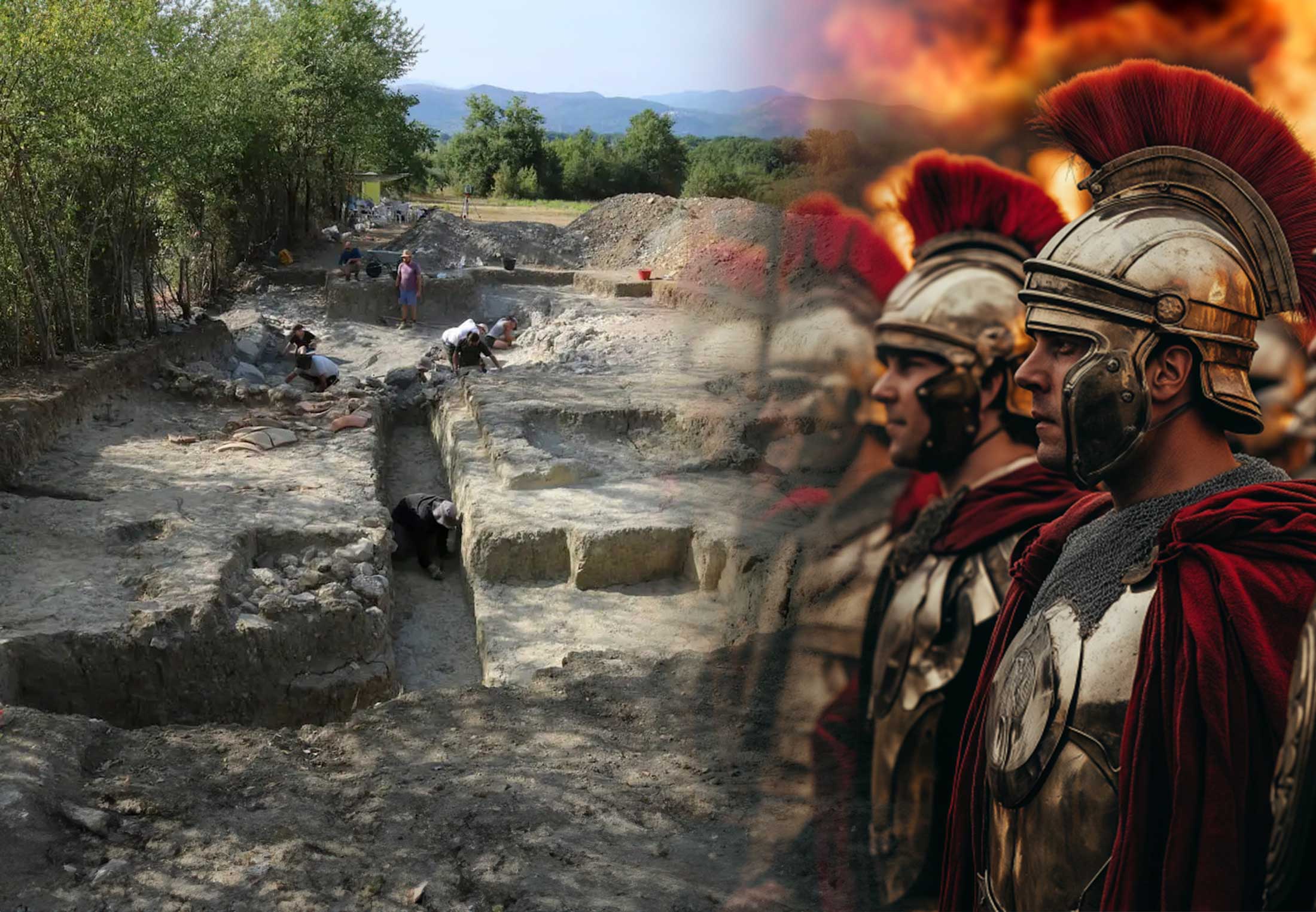 Tot de grond toe afgebrand door Rome: Archeologen vinden sporen van ...