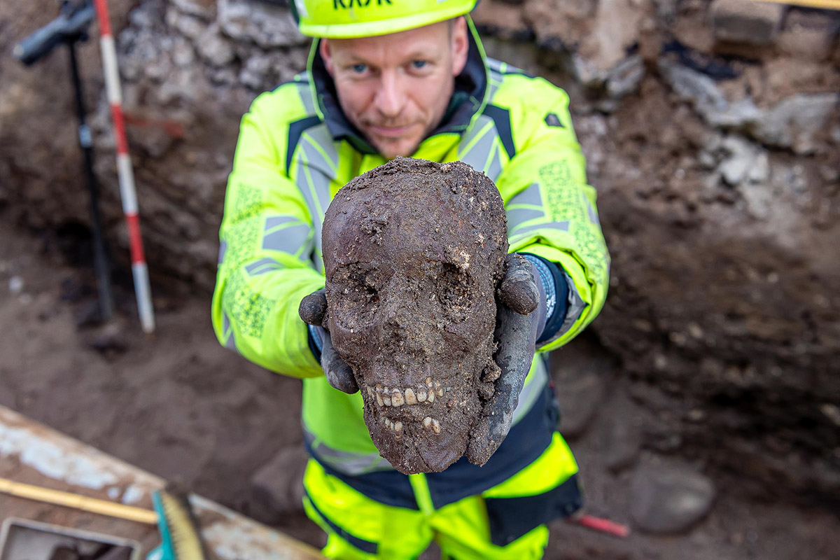 Middeleeuwse schedel gevonden nabij verdwenen klooster | historianet.nl