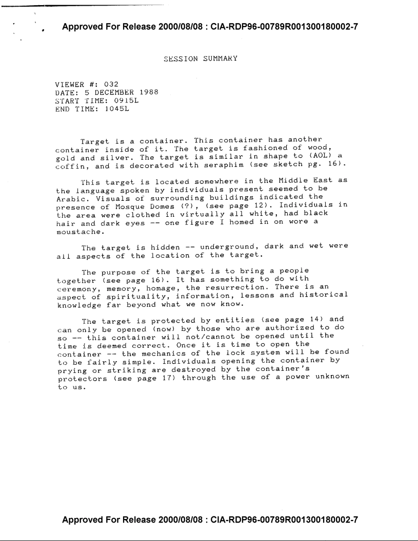 Helderziende in dienst van de CIA vond ark van het verbond | historianet.nl