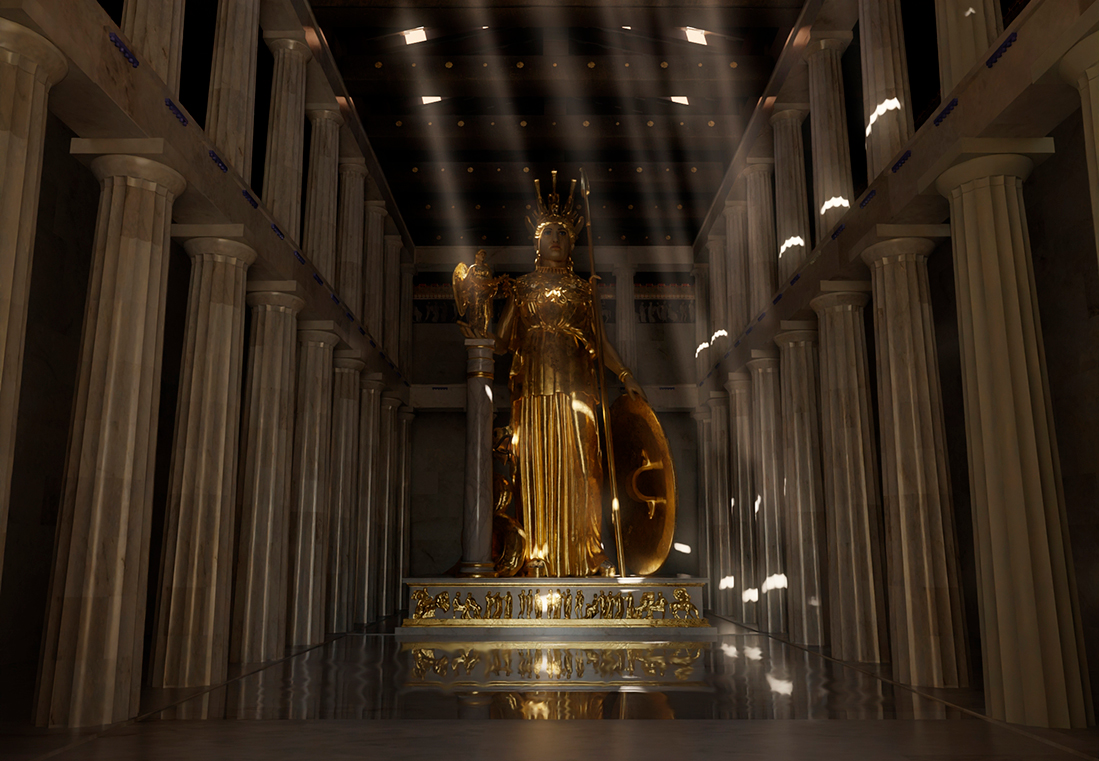 Het mysterieuze lichtsysteem van het Parthenon maakte beeld goddelijk ...