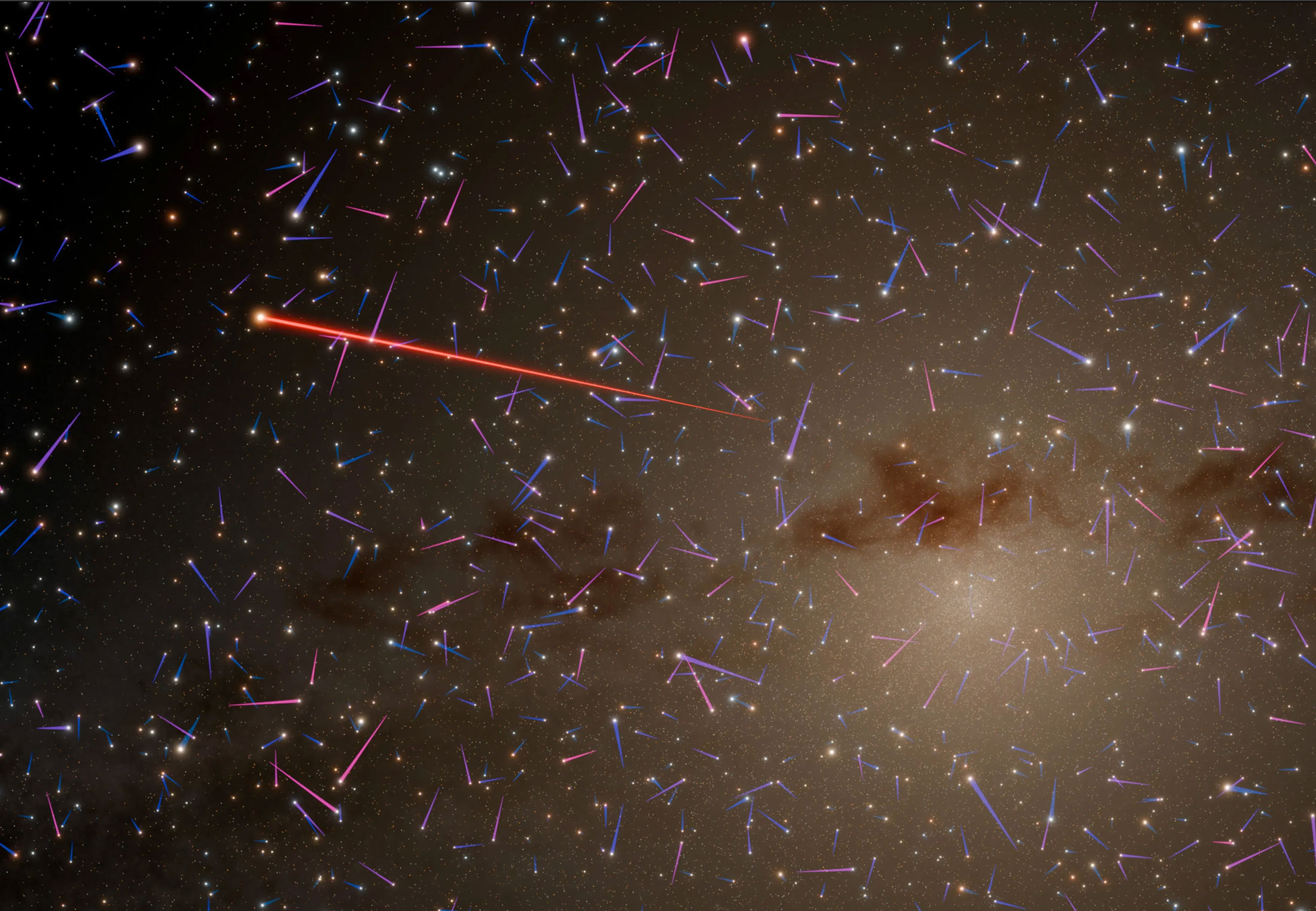 Stjerne med planet på slæb suser gennem Mælkevejen | illvid.dk