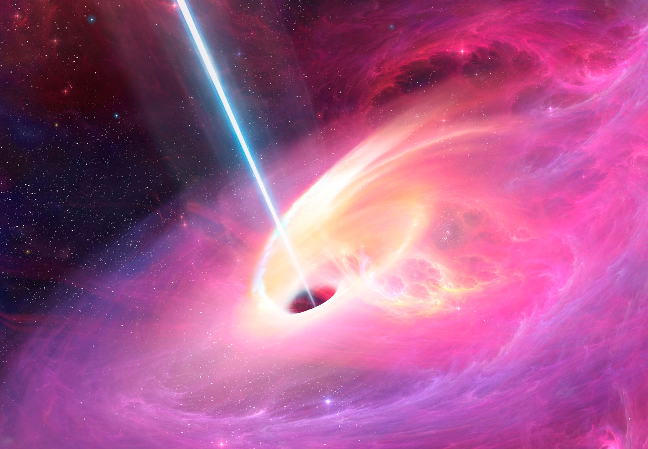 Astronomer opdager kolossal jet fra det tidlige univers | illvid.dk