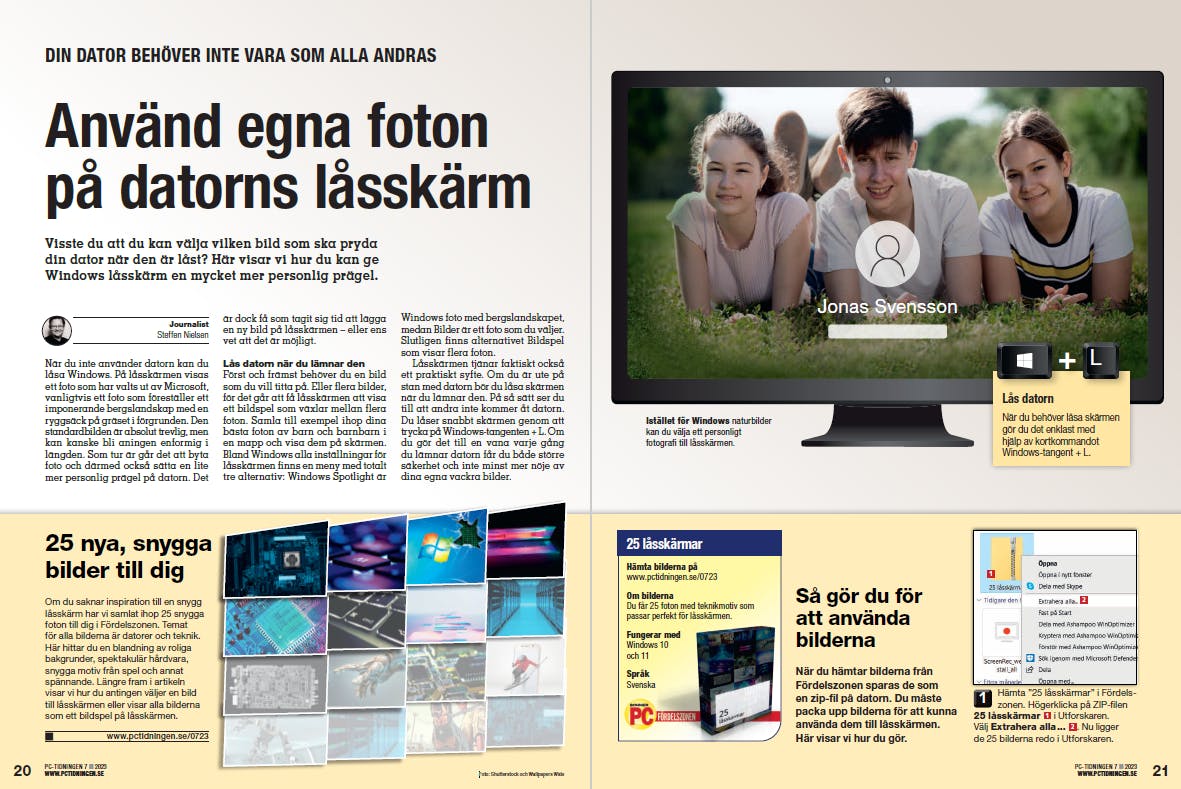 25 låsskärmar till datorn | pctidningen.se