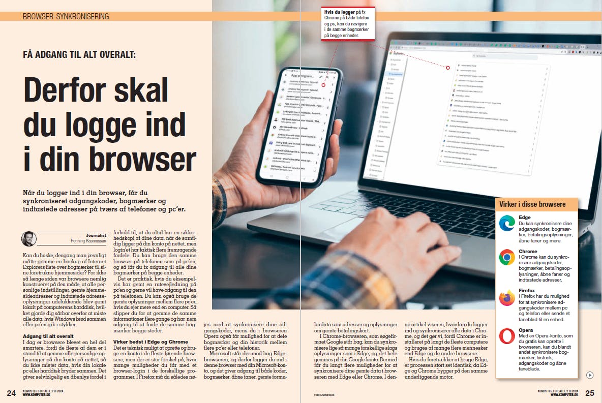 Derfor skal du logge ind i din browser | komputer.dk