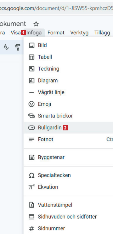 Finns menyer i Google Dokument? | pctidningen.se