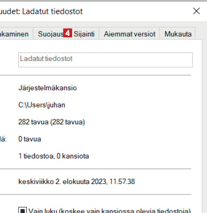 Lataukset-kansio katosi | kotimikro.fi
