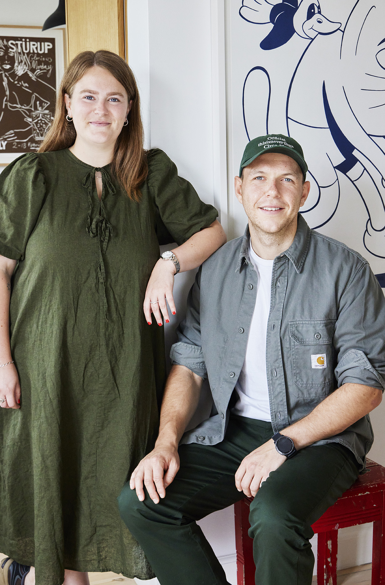 "Vi kom fra en lille, mørk hjørnelejlighed. Her strømmede lyset bare ind i de store, åbne rum ...